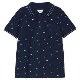 Poloshirt s.Oliver JUNIOR, Jungen, Gr. 140, navy, Jersey, Obermaterial: 100% Baumwolle, bestickt, normal h&uuml;ftbedeckend, Rundhals, B&uuml;ndchen, Shirts, mit Logo-Stickerei, f&uuml;r Boys