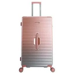 Koffer Saxoline "Elite Trunk", Gr. B/H/T: 46cm x 77cm x 37cm, pink, Koffer, mit Trolleysystem aus Halbaluminium