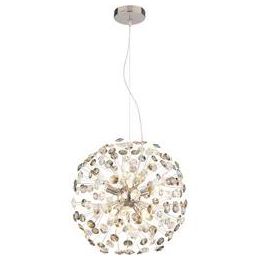 Globo LIGHTING H&auml;ngeleuchte "KATRINA", verchromt, &Oslash; 40cm H: 150cm, 1 Stk., Leuchten, Luster H&auml;ngelampe Esszimmer Esstisch-Lampe elegant, H&auml;ngeleuchte