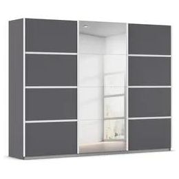 Kleiderschrank Rauch "Schwebet&uuml;renschrank OTTO ́s Choice Garderobe Schrank TOP ANGEBOT Avola", grau (graumetallic, leisten wei&szlig;), B:271cm H:229cm T:62cm, Holzwerkstoff, Schr&auml;nke, Kleiderschrank, mit eleganten Zierleisten in Chrom, Schwarz oder Wei&szlig; MADE IN GERMANY