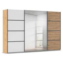 Kleiderschrank Rauch "Schwebet&uuml;renschrank OTTO ́s Choice Garderobe Schrank TOP ANGEBOT Avola", beige (eiche artisan, alpinwei&szlig;, leisten graumetallic), B:315cm H:229cm T:62cm, Holzwerkstoff, Schr&auml;nke, Kleiderschrank, mit eleganten Zierleisten in Chrom, Schwarz oder Wei&szlig; MADE IN GERMANY