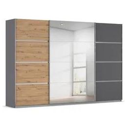 Kleiderschrank Rauch "Schwebet&uuml;renschrank OTTO ́s Choice Garderobe Schrank TOP ANGEBOT Avola", grau (graumetallic, eiche artisan, leisten chrom), B:315cm H:229cm T:62cm, Holzwerkstoff, Schr&auml;nke, Kleiderschrank, mit eleganten Zierleisten in Chrom, Schwarz oder Wei&szlig; MADE IN GERMANY