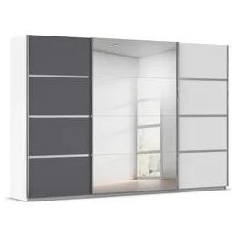 Kleiderschrank Rauch "Schwebet&uuml;renschrank OTTO ́s Choice Garderobe Schrank TOP ANGEBOT Avola", wei&szlig; (alpinwei&szlig;, graumetallic, leisten chrom), B:315cm H:210cm T:62cm, Holzwerkstoff, Schr&auml;nke, Kleiderschrank, mit eleganten Zierleisten in Chrom, Schwarz oder Wei&szlig; MADE IN GERMANY