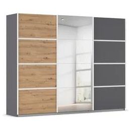 Kleiderschrank Rauch "Schwebet&uuml;renschrank OTTO ́s Choice Garderobe Schrank TOP ANGEBOT Avola", grau (graumetallic, eiche artisan, leisten wei&szlig;), B:271cm H:210cm T:62cm, Holzwerkstoff, Schr&auml;nke, Kleiderschrank, mit eleganten Zierleisten in Chrom, Schwarz oder Wei&szlig; MADE IN GERMANY