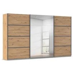 Kleiderschrank Rauch "Schwebet&uuml;renschrank OTTO ́s Choice Garderobe Schrank TOP ANGEBOT Avola", beige (eiche artisan, leisten graumetallic), B:360cm H:229cm T:62cm, Holzwerkstoff, Schr&auml;nke, Kleiderschrank, mit eleganten Zierleisten in Chrom, Schwarz oder Wei&szlig; MADE IN GERMANY