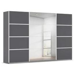 Kleiderschrank Rauch "Schwebet&uuml;renschrank OTTO ́s Choice Garderobe Schrank TOP ANGEBOT Avola", grau (graumetallic, leisten wei&szlig;), B:315cm H:210cm T:62cm, Holzwerkstoff, Schr&auml;nke, Kleiderschrank, mit eleganten Zierleisten in Chrom, Schwarz oder Wei&szlig; MADE IN GERMANY