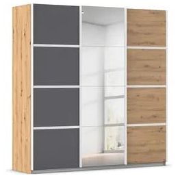 Kleiderschrank Rauch "Schwebet&uuml;renschrank OTTO ́s Choice Garderobe Schrank TOP ANGEBOT Avola", beige (eiche artisan, graumetallic, leisten wei&szlig;), B:203cm H:210cm T:62cm, Holzwerkstoff, Schr&auml;nke, Kleiderschrank, mit eleganten Zierleisten in Chrom, Schwarz oder Wei&szlig; MADE IN GERMANY