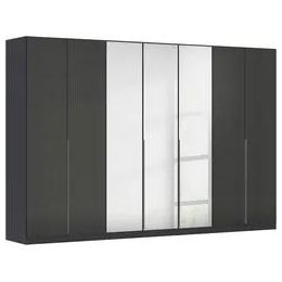 Dreht&uuml;renschrank OTTO HOME "Kleiderschrank Schrank Garderobe AGORDO mit Dekor- oder Hochglanzfront", grau (graumetallic, effektgrau hochglanz), B:315cm H:210cm T:54cm, Holzwerkstoff, Schr&auml;nke, Dreht&uuml;renschrank, durchdachte Innenausstattung, in 8 Breiten und 2 H&ouml;hen MADE IN GERMANY, Topseller