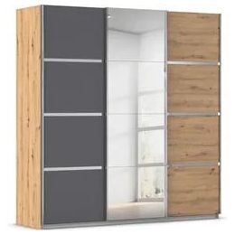 Kleiderschrank Rauch "Schwebet&uuml;renschrank OTTO ́s Choice Garderobe Schrank TOP ANGEBOT Avola", beige (eiche artisan, graumetallic, leisten chrom), B:203cm H:210cm T:62cm, Holzwerkstoff, Schr&auml;nke, Kleiderschrank, mit eleganten Zierleisten in Chrom, Schwarz oder Wei&szlig; MADE IN GERMANY