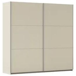 Schwebet&uuml;renschrank Rauch "AURELIO Kleiderschrank Garderobe TOPSELLER", beige (beige (champagner)), B:218cm H:210cm T:59cm, Holzwerkstoff, Schr&auml;nke, Schwebet&uuml;renschrank, 3 verschiedene Ausstattungsvarianten Griffe aus Metall MADE IN GERMANY