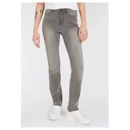 Gerade Jeans Arizona "Ultra-Stretch", Damen, Gr. 44, N-Gr, grau (grau used), Denim/Jeans, Obermaterial: 74% Baumwolle, 24% Polyester, 2% Elasthan, unifarben, Basic, gerade lang, Jeans, Used-Look-Waschung, Topseller