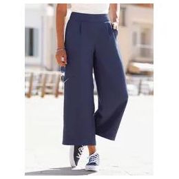 Culotte Casual Looks, Damen, Gr. 52, Normalgr&ouml;&szlig;en, blau (marine), 100% Polyester, unifarben, 7/8-L&auml;nge, Hosen Culotte