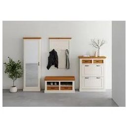 Schuhkommode OTTO HOME "Selma", wei&szlig; (wei&szlig;, gebeizt), B:90cm H:115cm T:30cm, FSC-zertifiziertes Massivholz, Sideboards, Schuhkommode