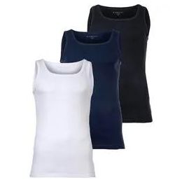 Unterhemd Bugatti "Unterhemd 3er Pack", Herren, Gr. 3XL, N-Gr, bunt (schwarz, blau, wei&szlig;), Obermaterial: 100% Baumwolle CO., Unterhemden Unterhemd