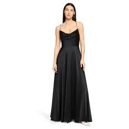 Abendkleid Vera Mont "Damen mit Wasserfallausschnitt", Damen, Gr. 32, Normalgr&ouml;&szlig;en, schwarz, Satin, Obermaterial: 97% Polyester, 3% Elasthan; Futter: 100% Polyester, figurumspielend lang, Wasserfallausschnitt, Kleider Abendkleid, Material
