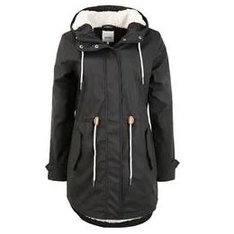 Regenmantel oxmo "Regenjacke OXJolinas", Damen, Gr. L, schwarz, Obermaterial: 100% Polyurethan PU., M&auml;ntel