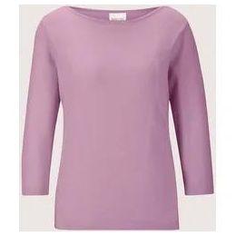 Madeleine Mode Longpullover MADELEINE "Strickpullover Kaschmirpullover mit U-Boot-Ausschnitt", Damen, Gr. 40/42, rosa (malve), Obermaterial: 100% Kaschmir WS., Modern, normal, Pullover Longpullover, Kaschmirpullover mit 3/4 Arm