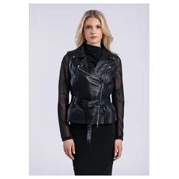 Lederjacke Freaky Nation "Party Love-FN", Damen, Gr. XL(42), schwarz, Oberstoff: 100% Schafsleder. Futter: 100% Baumwolle, Jacken