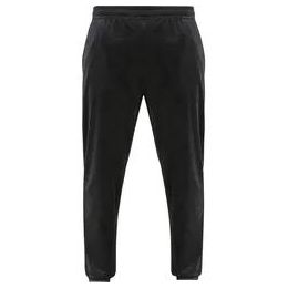 Jogginghose Urban Classics "Urban Classics Velvet Trackpants", Herren, Gr. 3XL, US-Gr&ouml;&szlig;en, schwarz, 93% Polyester, 7% Elasthan, unifarben, normal, Hosen Jogginghose
