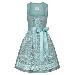 N&uuml;bler Dirndl N&Uuml;BLER "Mini Dirndl Gianna", Damen, Gr. 36, EURO, blau (petrol), Obermaterial: 100% Polyester PES., Kleider