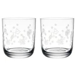 Villeroy & Boch Glas VILLEROY & BOCH "Wassergl&auml;ser Toy's Delight 250 ml 2er Set transparent", bunt (transparent), 2 tlg., Kristallglas, Trinkgef&auml;&szlig;e