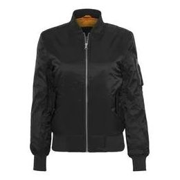 Allwetterjacke Urban Classics "Urban Classics Damen Ladies Basic Bomber Jacket", Damen, Gr. S, schwarz, 100% Polyamid, unifarben, normal, amerikanischer Ausschnitt, Jacken