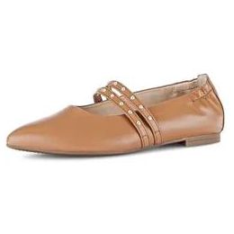 Ballerina Gabor "Eleganter Ballerina", Damen, Gr. 38,5, braun, Schuhe Ballerina