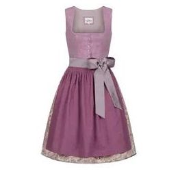 N&uuml;bler Dirndl N&Uuml;BLER "Dirndl midi Gina", Damen, Gr. 42, EURO, lila, Obermaterial: 100% Polyester PES., Kleider