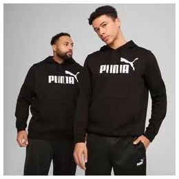 Kapuzensweatshirt Puma "ESS NO. 1 LOGO HOODIE FL", Herren, Gr. XL, schwarz (Puma schwarz), Fleece, Obermaterial: 66% Baumwolle, 34% Polyester, bedruckt, regular fit normal, Sweatshirts, regul&auml;re Passform, mit verstellbarer Kapuze, mit K&auml;ngurutasche