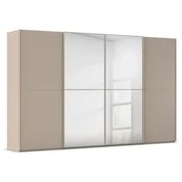 Schwebet&uuml;renschrank Rauch "Kleiderschrank Schrank Garderobe Schlafzimmerschrank SCALE-DUO", grau (fango, griffleisten fango), B:360cm H:223cm T:68cm, Holzwerkstoff, Schr&auml;nke, Schwebet&uuml;renschrank, edle zweigeteilte T&uuml;ren, Spiegel und 3 Zierleisten MADE IN GERMANY