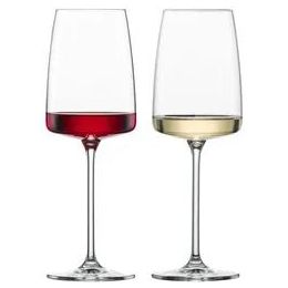 Schott Zwiesel Weinglas ZWIESEL GLAS "Weingl&auml;ser Vivid Senses 363 ml 2er Set transparent", bunt (transparent), 2 tlg., Glas, Trinkgef&auml;&szlig;e, Weinglas