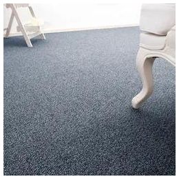 Teppichboden ANDIAMO "Carlos, Feinschlinge, Gesamth&ouml;he 6,5 mm, Made in Netherlands", blau (dunkelblau), B:500cm L:300cm, Polypropylen, Teppiche, melierte Optik, Breite 200, 400 cm oder 500 cm, strapazierf&auml;hig