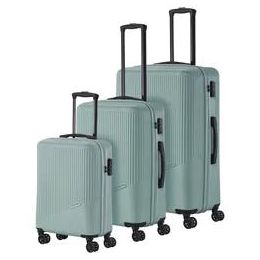 Trolleyset Travelite "BALI 3-teilig Hartschale", gr&uuml;n (mint), ABS, unifarben, Koffer-Sets, TSA-Schloss &ndash; robustes Reisegep&auml;ck