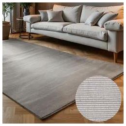 Teppich ELLE DECORATION "Dolomite", beige (creme grau), B:160cm H:9mm L:235cm, Polypropylen, Teppiche, Teppich, Wohnzimmer, Schlafzimmer, L&auml;ufer, Hoch-Tief Effekt, Flur, Glanz
