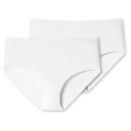 Slip Schiesser "Slip 2er Pack", Damen, Gr. M, wei&szlig;, Obermaterial: 95% Baumwolle CO. 5% Elasthan EL., Unterhosen Slip
