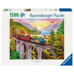 Puzzle Ravensburger "Zugfahrt im Herbst", bunt, Puzzles, KinderB:80cm H:60cm, Pappe, Made in Germany, B:80cm H:60cm