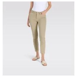 7/8-Jeans MAC "Dream Summer", Damen, Gr. 46, L&auml;nge 26, beige (smoothly beige), Denim/Jeans, Obermaterial: 75% Baumwolle, 12% Modal, 9% Polyester, 4% Elasthan, figurbetont kn&ouml;chelfrei, Jeans, verk&uuml;rzt mit Schlitz am Saum
