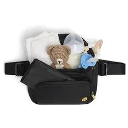 Wickeltasche HUGGIES BABYWEAR "HUGGIES CROSS BODY DIAPER BAG", Baby, schwarz, Web, Polyester, unifarben, Taschen