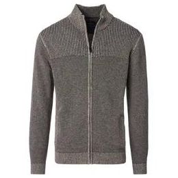 Strickjacke Casamoda "Casamoda Strickjacke uni", Herren, Gr. 4XL, braun, 100% Baumwolle, Strickjacken Strickjacke
