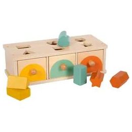 Steckspielzeug Small Foot "Sortierspiel Montessori", bunt, Steckspielzeug, BabyB:28cm H:8,5cm T:12cm, Holz, B:28cm H:8,5cm T:12cm