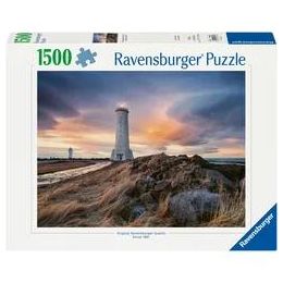 Puzzle Ravensburger "Magische Stimmung &uuml;ber dem Leuchtturm von Akranes, Island", bunt, Puzzles, KinderB:80cm H:60cm, Pappe, Made in Germany, B:80cm H:60cm