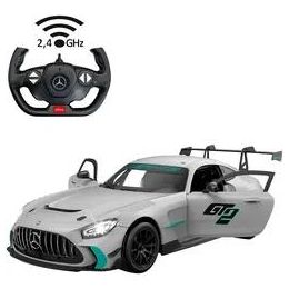 RC-Auto Jamara "Mercedes-AMG GT2 silber 2,4GHz", grau, Fernlenkfahrzeuge, KinderB:14,8cm H:10cm T:33,4cm, Kunststoff, LED-Licht; Ma&szlig;stab 1:14, B:14,8cm H:10cm T:33,4cm
