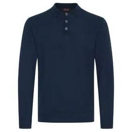 Longsleeve INDICODE "Strickpullover IDBellox", Herren, Gr. XXL, blau (navy), Obermaterial: 80% Baumwolle CO. 20% Polyamid PA., Pullover