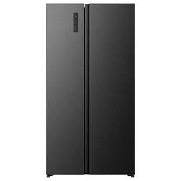 HISENSE Side-by-Side "RS3P558NEFD", Energieeffizienz: D (A-G), schwarz inox, B:91,1cm H:178,6cm T:61,5cm, K&uuml;hlschr&auml;nke, MultiAirFlow-System