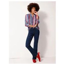 Print-Shirt Classic Basics "Druck-Shirt", Damen, Gr. 38, bunt (marine, erdbeere, bedruckt), 100% Baumwolle, gemustert, mehrfarbig, Rundhals, Shirts