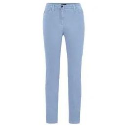 Regular-fit-Jeans GOLDNER "Kurzgr&ouml;&szlig;e Lange Freizeithose BELLA mit Formbund", Damen, Gr. 26, K-Gr, blau (himmelblau), Obermaterial: 65% Baumwolle CO. 31% Polyester PES. 4% Elasthan EL., Jeans