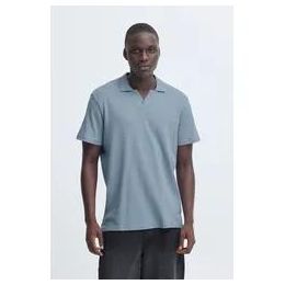 Poloshirt Blend "BHEskild", Herren, Gr. XXL, faded denim, Piqu&eacute;, 100% Baumwolle, unifarben, Basic, normal normal, V-Ausschnitt, gerader Abschluss, Shirts, Strukturiertes Polo-Hemd