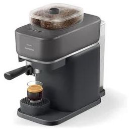 Philips BARISTINA Espressomaschine "mit Bean swap BAR320/60 mit Mahlwerk f&uuml;r ganze Bohnen", schwarzgrau, 1, Kaffeemaschinen, Doppelter Bohnenbeh&auml;lter, 16 bar Pumpendruck, Schwarzgrau, Espressomaschine