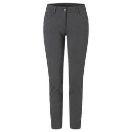 Stoffhose MAC "SLIM", Damen, Gr. 36, L&auml;nge 30, silber shadow melange, Jersey, Obermaterial: 63% Viskose, 33% Polyamid, 4% Elasthan, meliert, slim fit kn&ouml;chellang, Hosen Stoffhose, Sommerhose im Five-Pocket Style