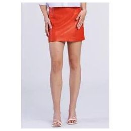Lederrock Freaky Nation "Skirt-FN", Damen, Gr. L(40), orange, Oberstoff: 100% Leder. Futter: 100% Polyester, R&ouml;cke